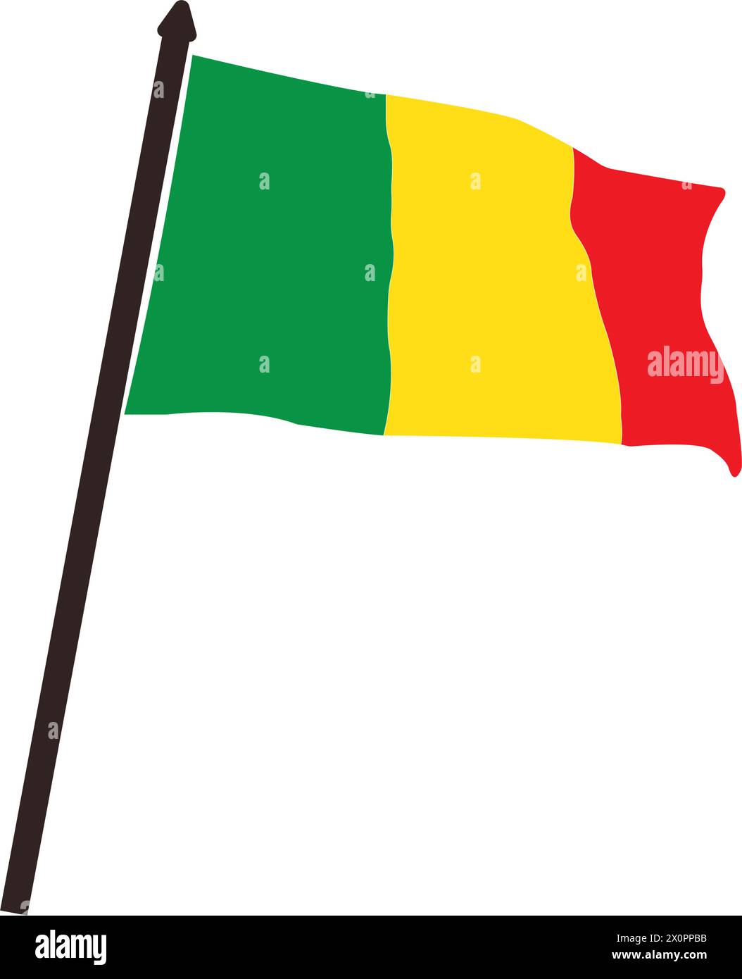 Mali country flag vector illustration simple design Stock Vector Image ...