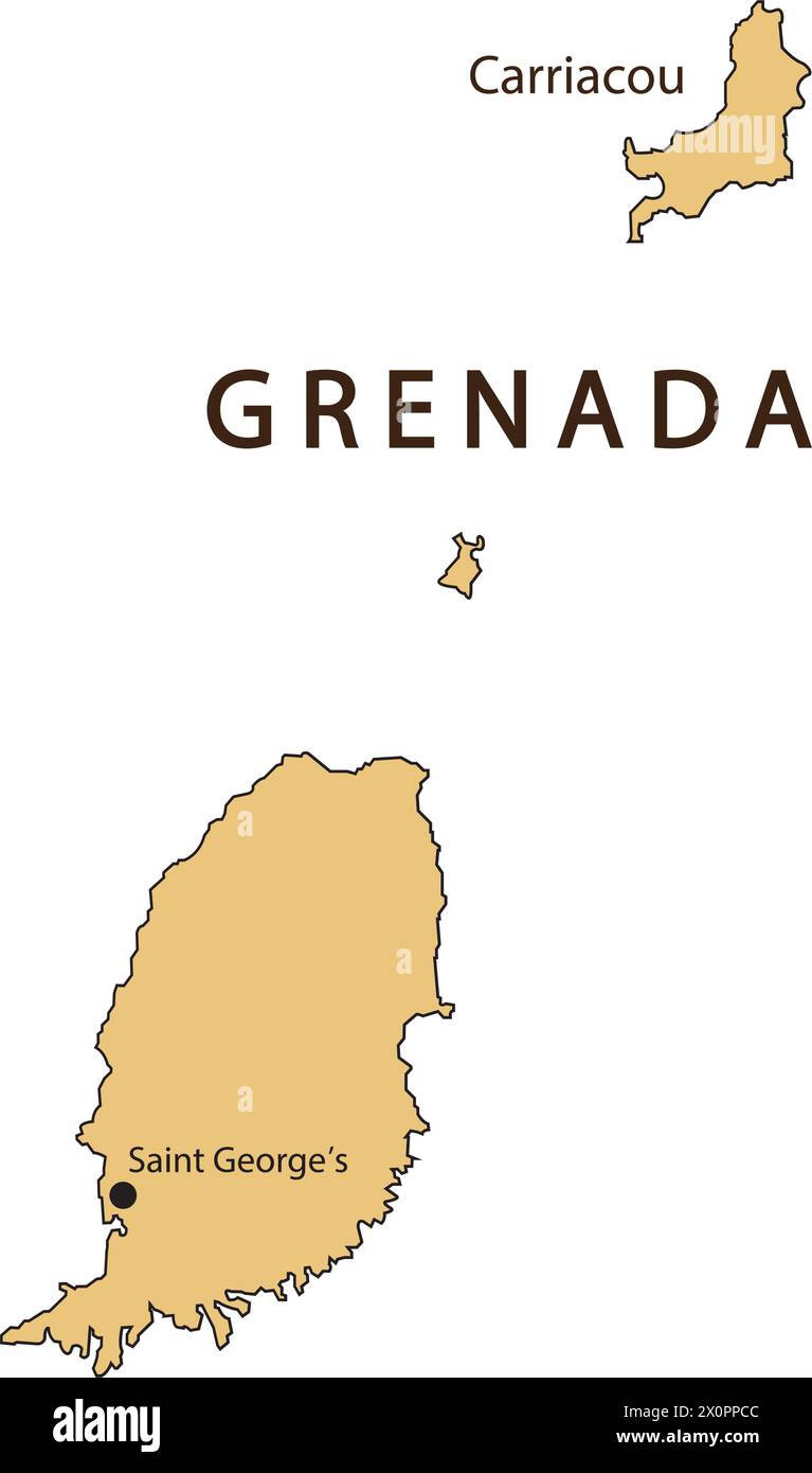 Map of Grenada vector illustration symbol design Stock Vector Image & Art - Alamy