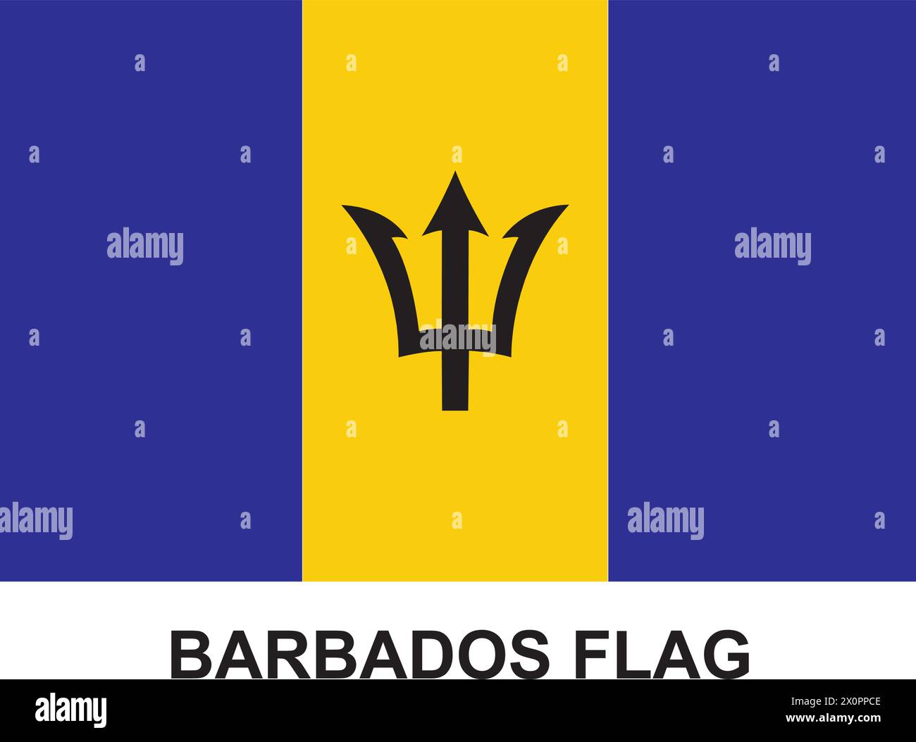 Barbados flag vector isolated on white background Stock Vector Image ...