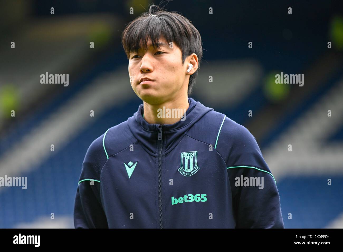 Bae Jun-Ho of Stoke City arrives at the stadium before the Sky Bet ...