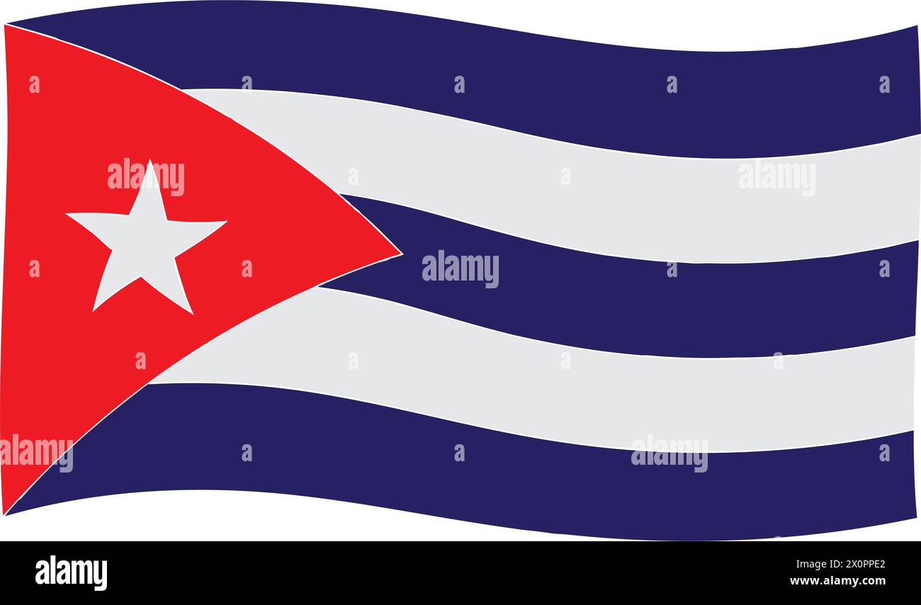 Cuba flag icon vector isolated on white background Stock Vector Image ...