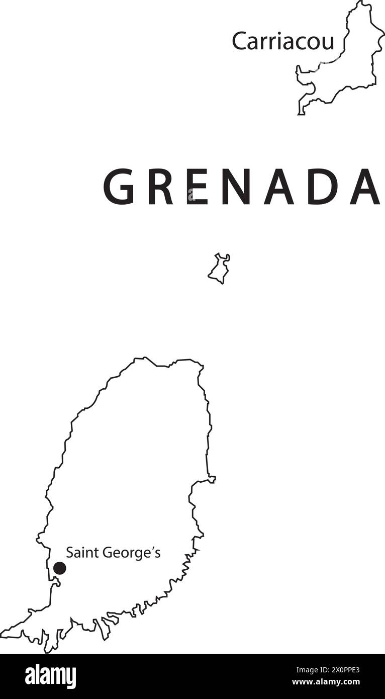 Map of Grenada vector illustration symbol design Stock Vector Image ...