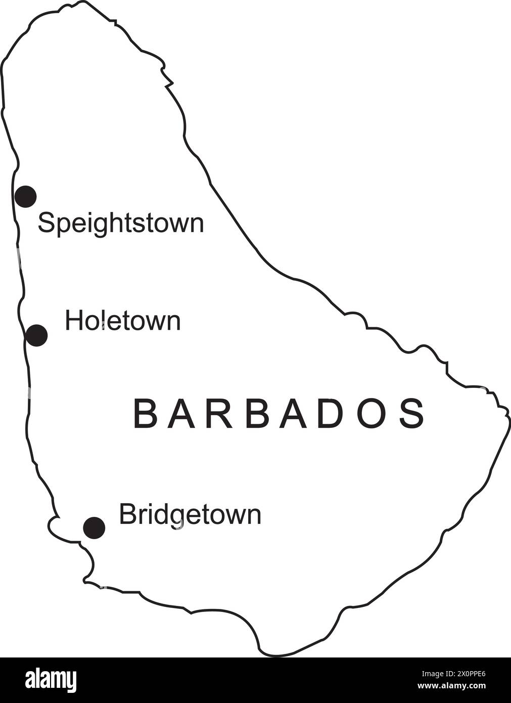 Map of Barbados vector illustration simple design Stock Vector Image ...