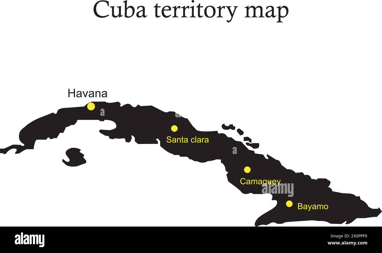 Cuba map Stock Vector Images - Alamy