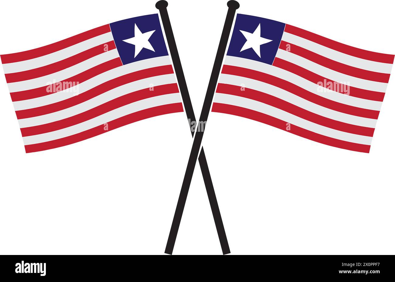 Liberian flag vector illustration symbol design Stock Vector Image ...