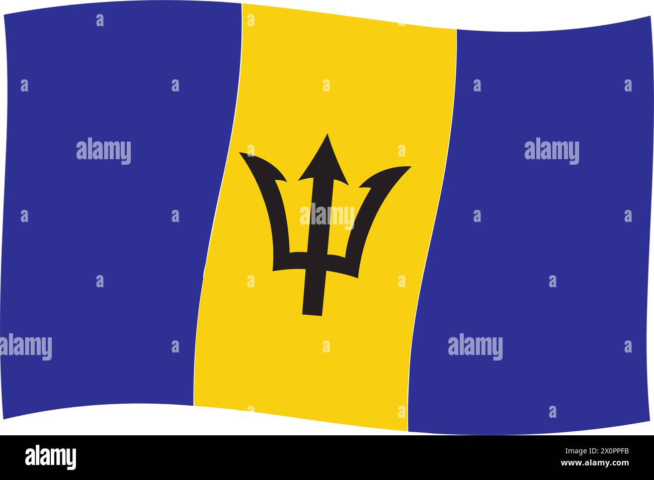 Barbados flag vector isolated on white background Stock Vector Image ...