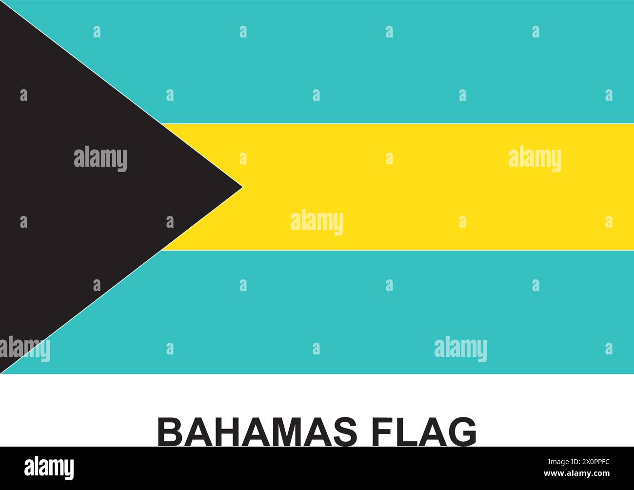 Bahamas flag vector isolated on white background Stock Vector Image ...
