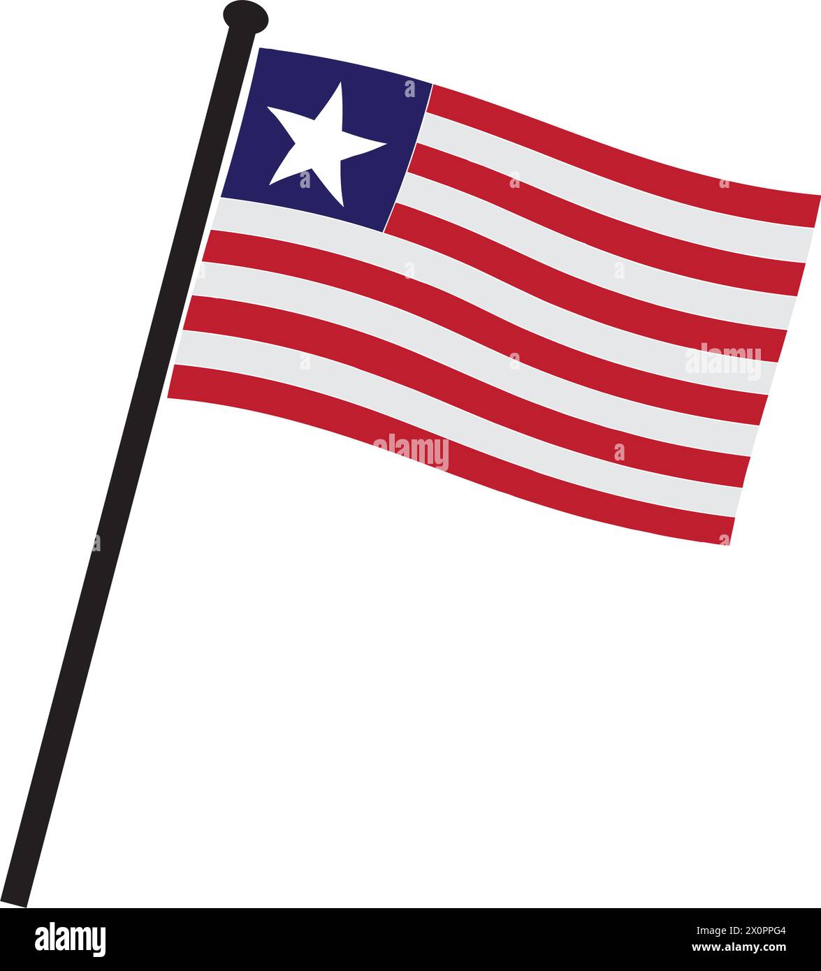 Liberian flag vector illustration symbol design Stock Vector Image ...