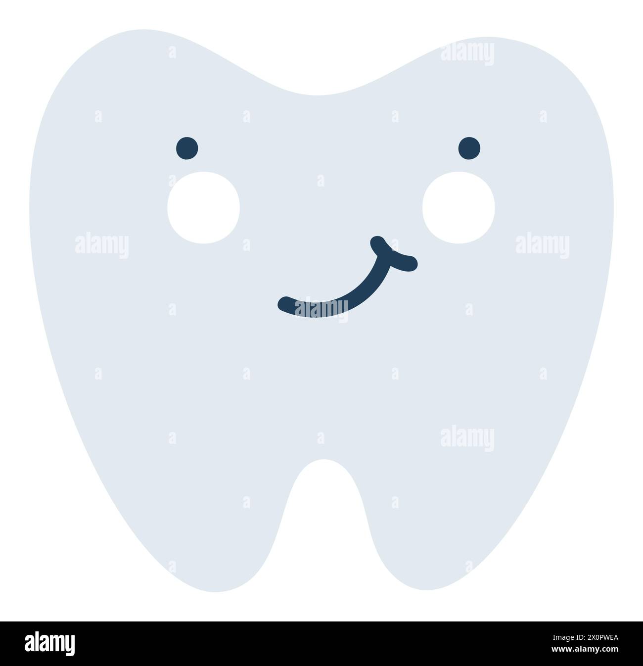 Gray proud tooth Emoji Icon. Cute tooth character. Object Medicine ...
