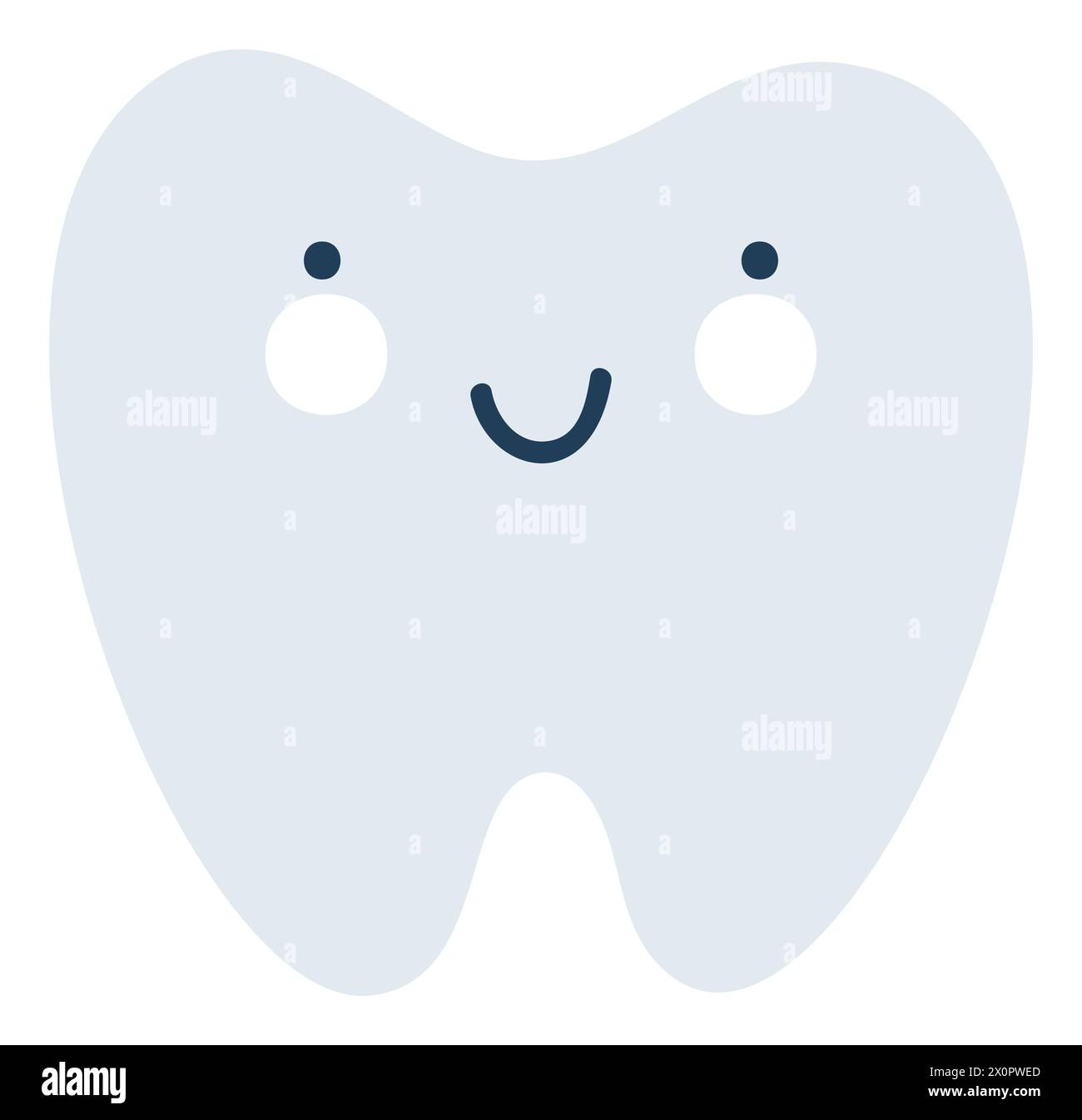 Gray happy tooth Emoji Icon. Cute tooth character. Object Medicine ...