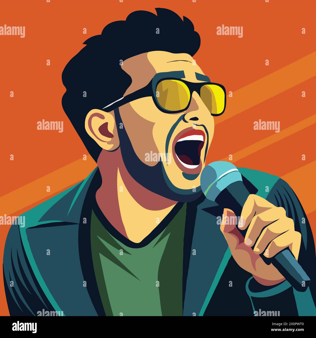Male wearing musician Stock Vector Images - Alamy