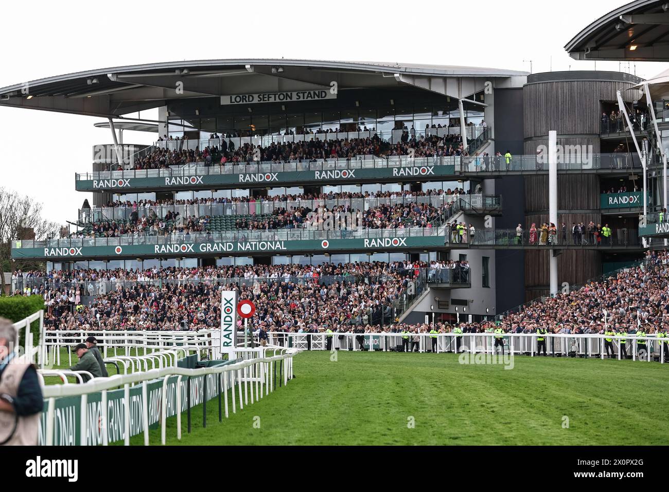 The Lord Sefton Stand during the Randox Grand National Day 2024 at ...