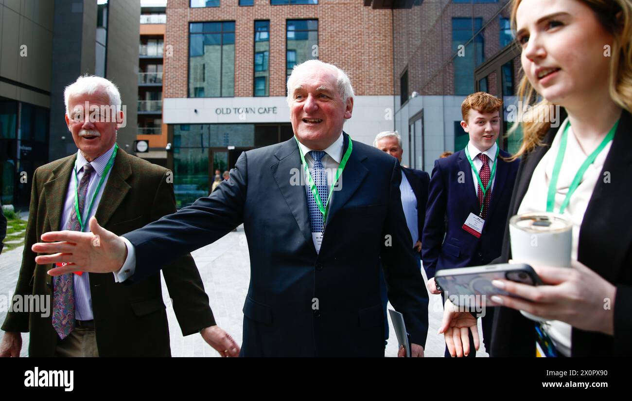 Former Taoiseach and Fianna Fail leader Bertie Ahern arrives at the ...