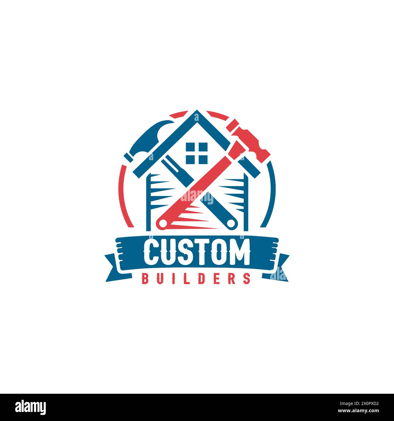Clean vintage house builder logo template vector. Vector Construction ...