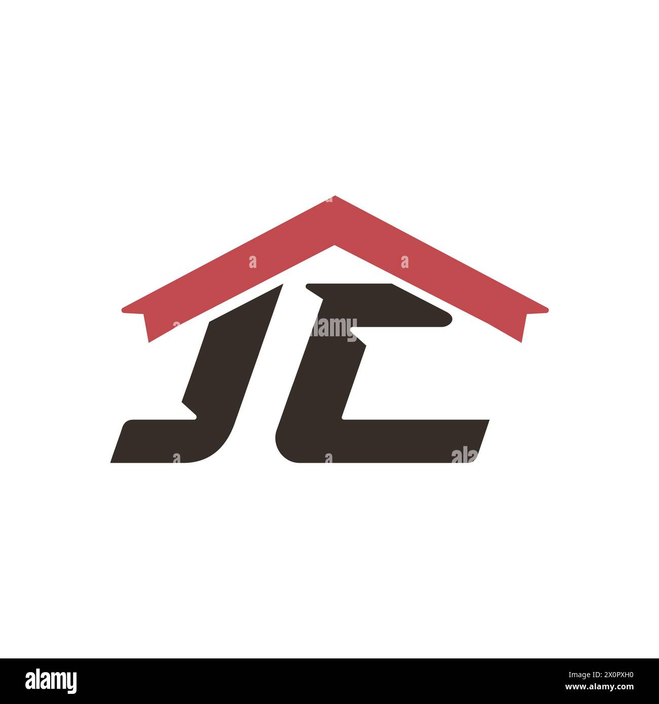 JC house symbol simple logo. Abstract initial letter JC house real ...