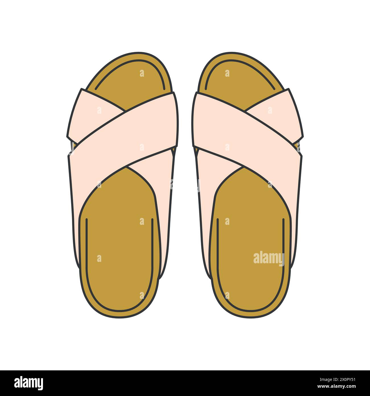 Sandals line color icon. Sign for web page, mobile app, button, logo ...