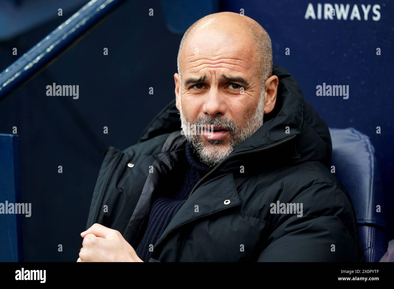 Manchester City manager Pep Guardiola ahead of the Premier League match ...