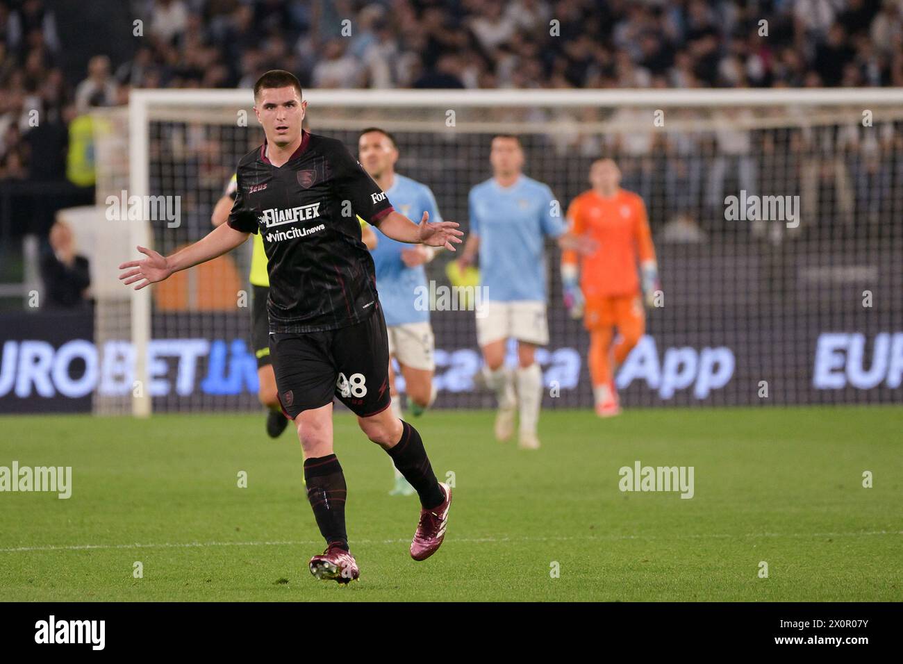 Rome, Italy. 12th Apr, 2024. Stadio Olimpico, Roma, Italy - Lorenzo ...