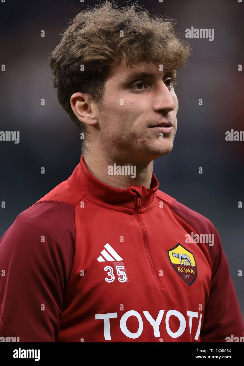 Milan, Italy. 11th Apr, 2024. Tommaso Baldanzi of AS Roma during the ...