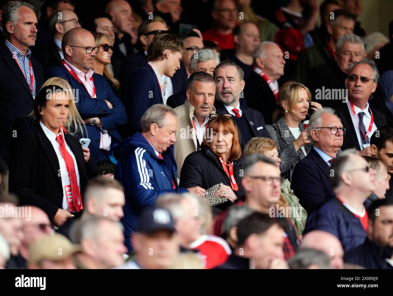Nottingham Forest referee analyst Mark Clattenburg (centre) during the Premier League match at ...