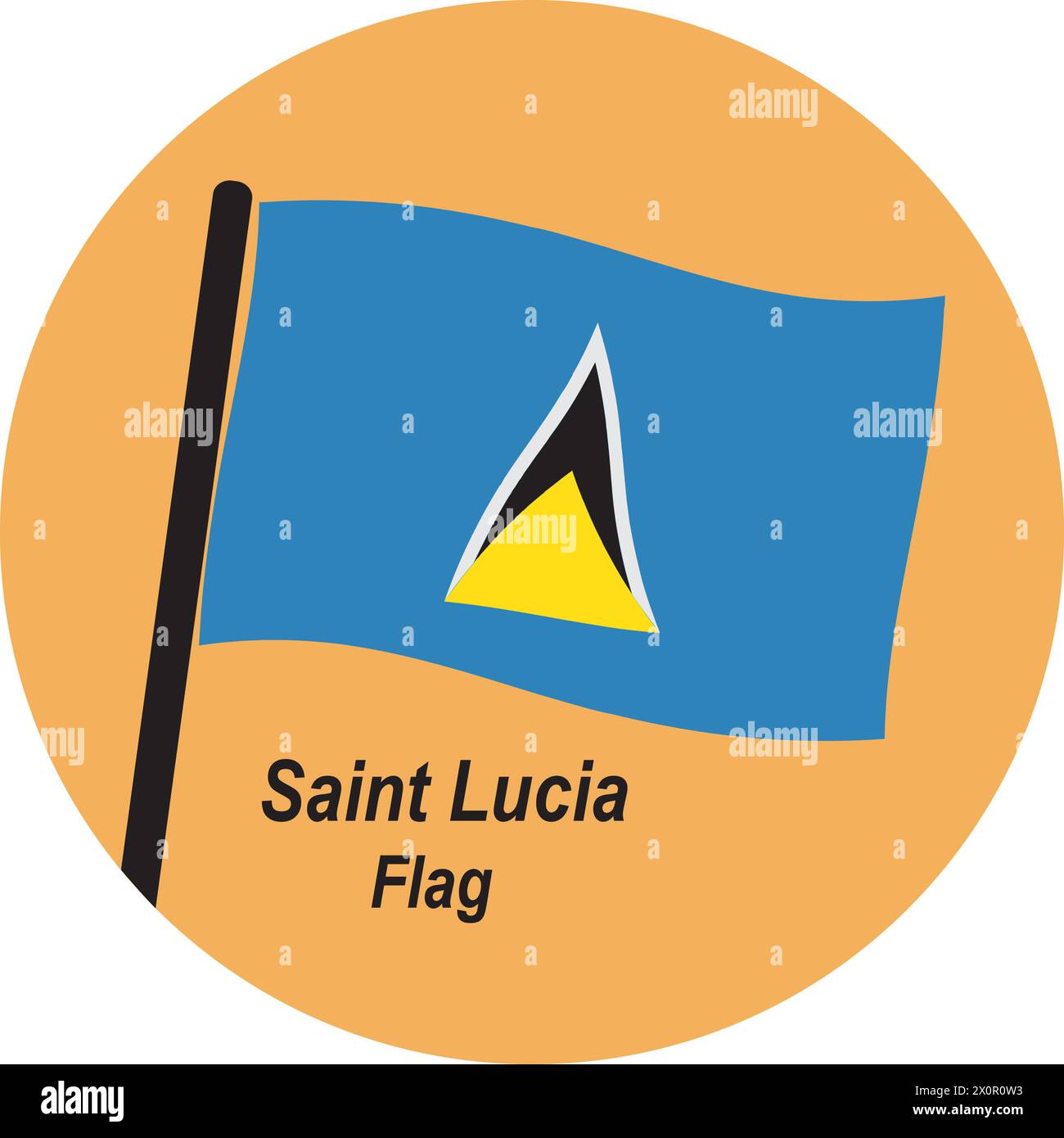 Simple flag saint lucia hi-res stock photography and images - Alamy