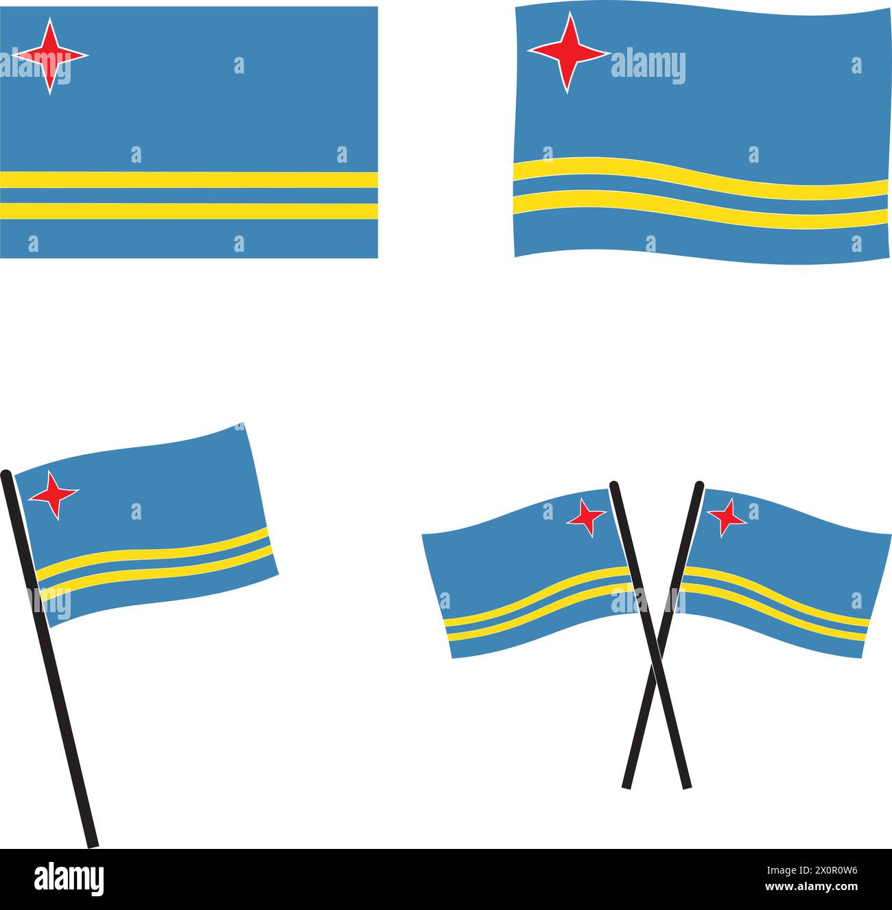 Aruba flag icon vector illustration symbol design Stock Vector Image ...