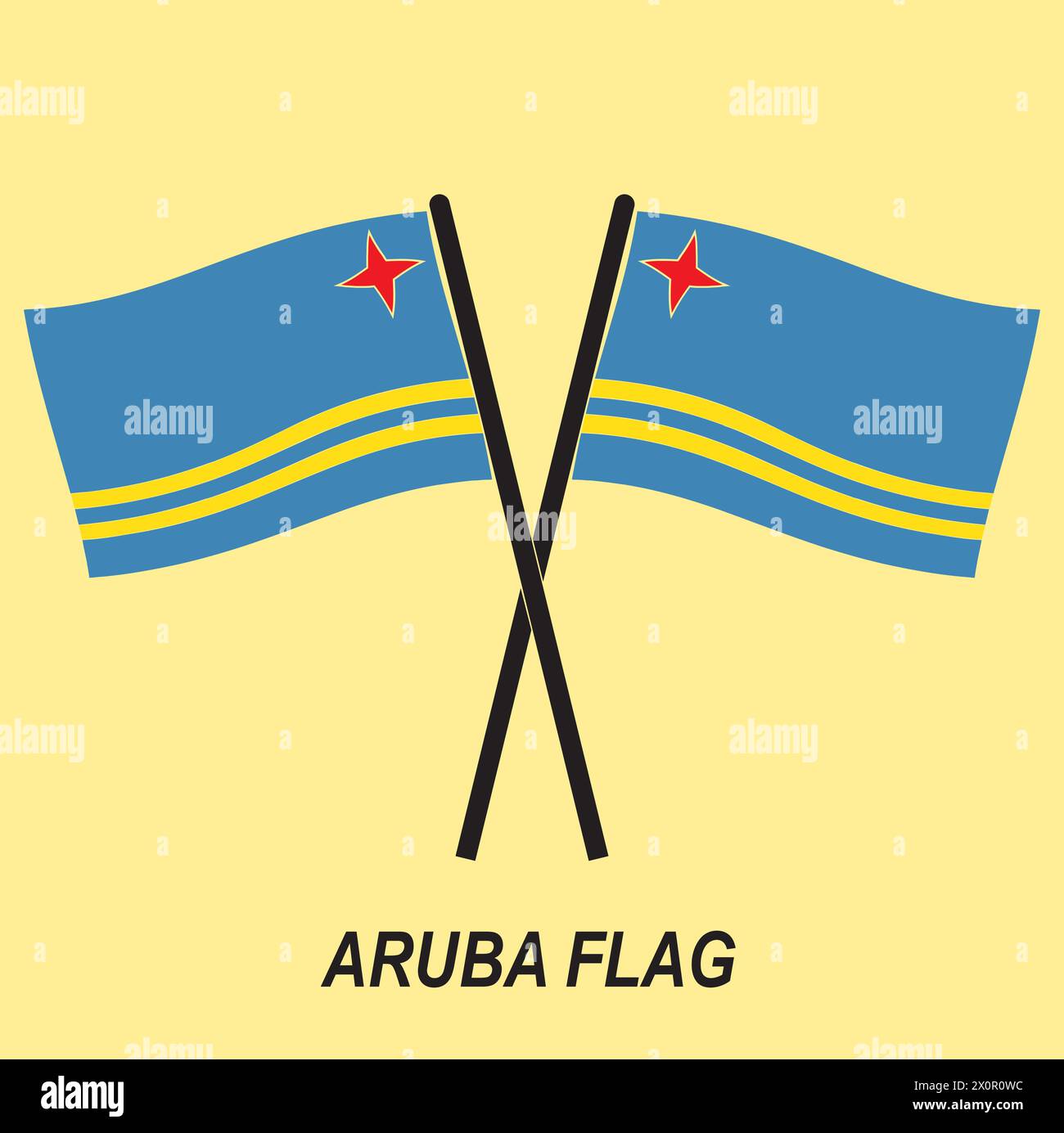 Aruba flag icon vector illustration symbol design Stock Vector Image ...