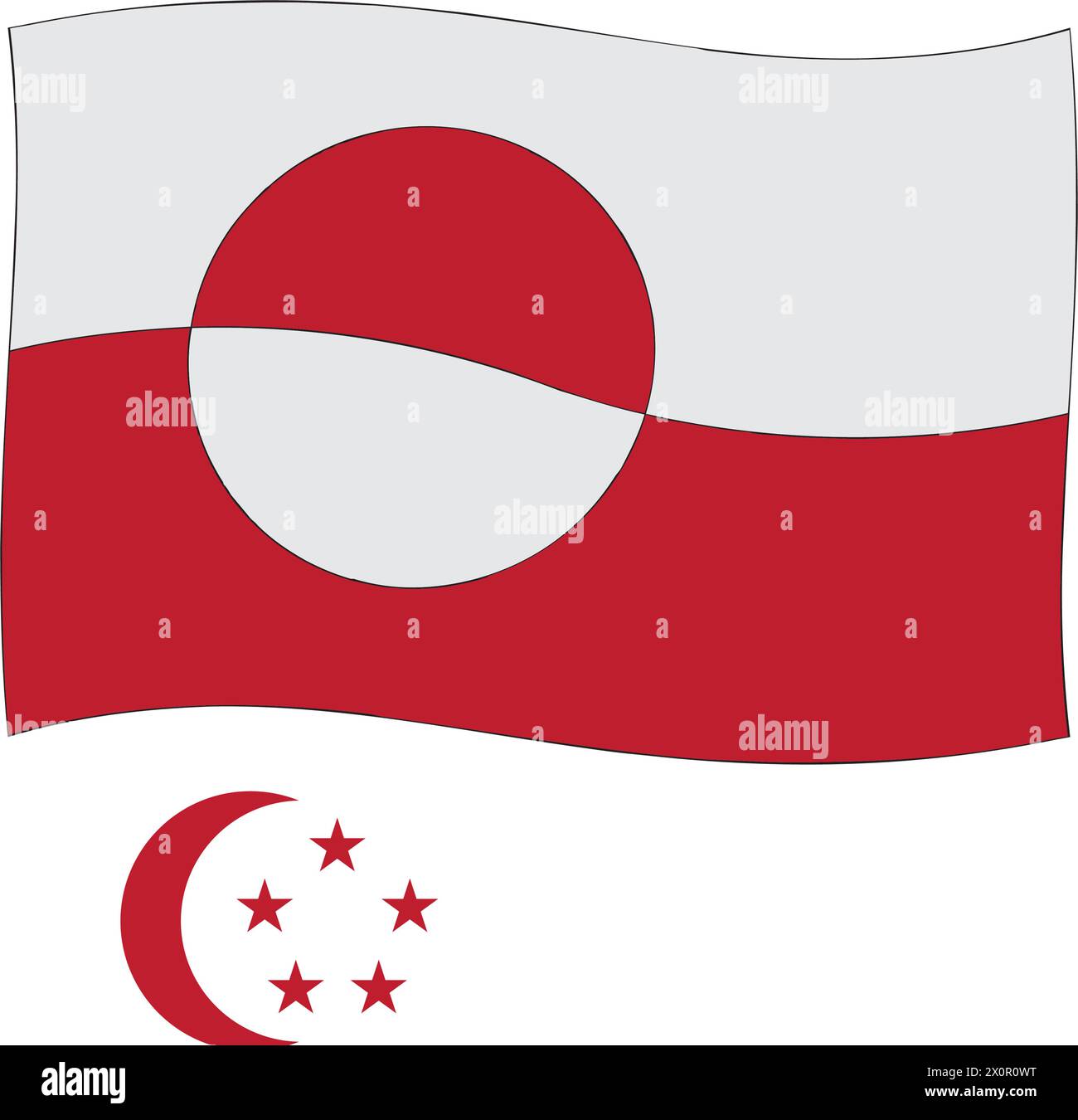 Greenland flag icon vector illustration design Stock Vector Image & Art ...