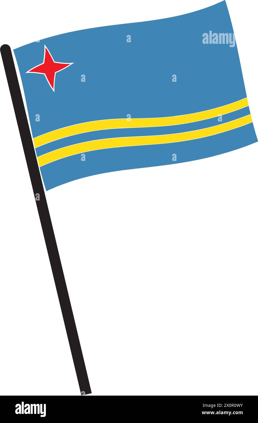 Aruba flag icon vector illustration symbol design Stock Vector Image ...