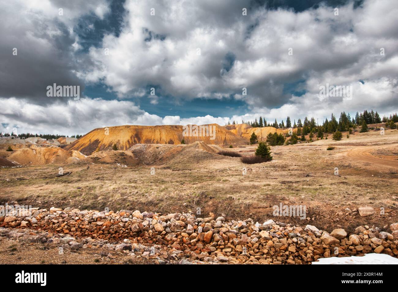 Paying homage to the past, this image features a historic mining area ...