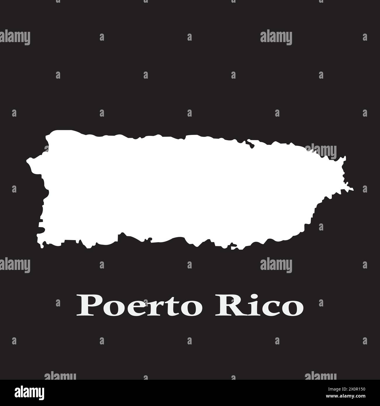 Poerto Rico map vector illustration symbol design Stock Vector Image ...