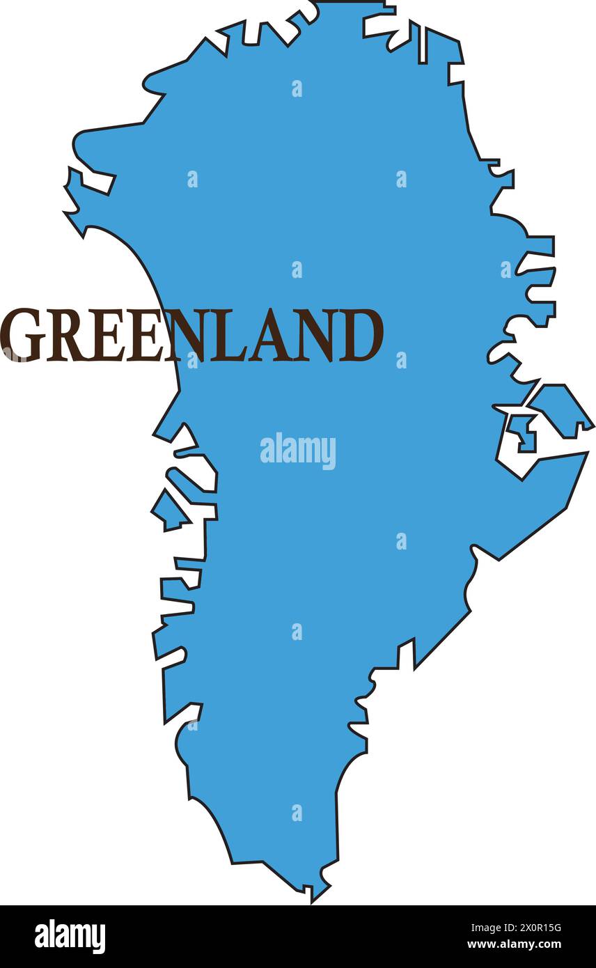 Greenland map vector isolated on white background Stock Vector Image ...