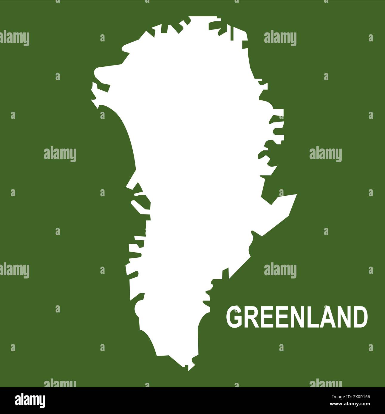 Greenland map vector isolated on white background Stock Vector Image ...