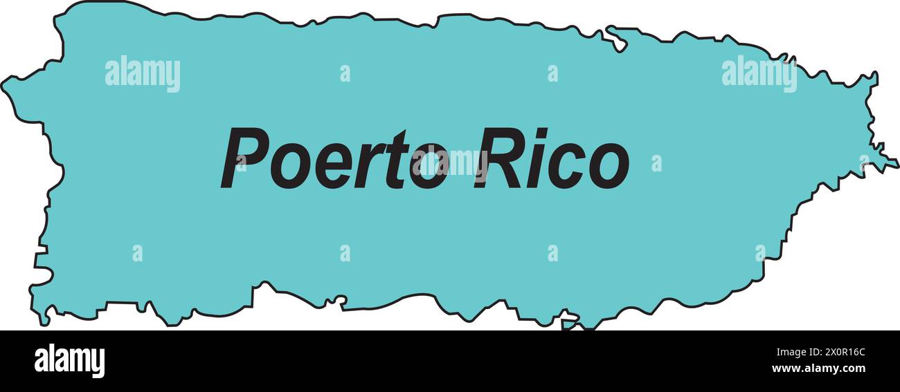 Poerto Rico map vector illustration symbol design Stock Vector Image ...