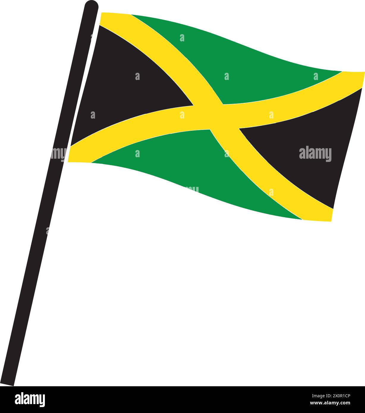 Jamaica flag vector isolated on white background Stock Vector Image ...