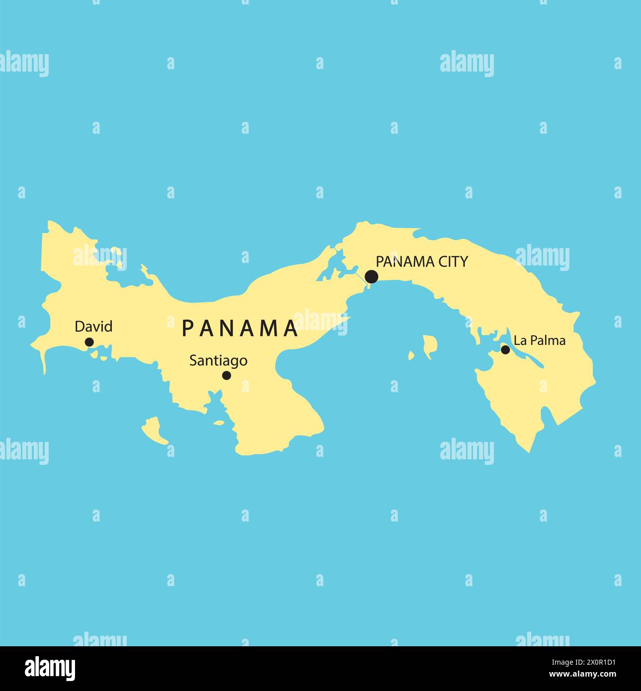 Panama map Stock Vector Images - Alamy