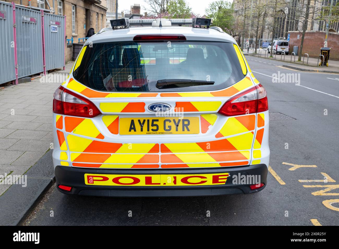 Norwich, Norfolk, UK – April 07 2024. Police response car parked ...