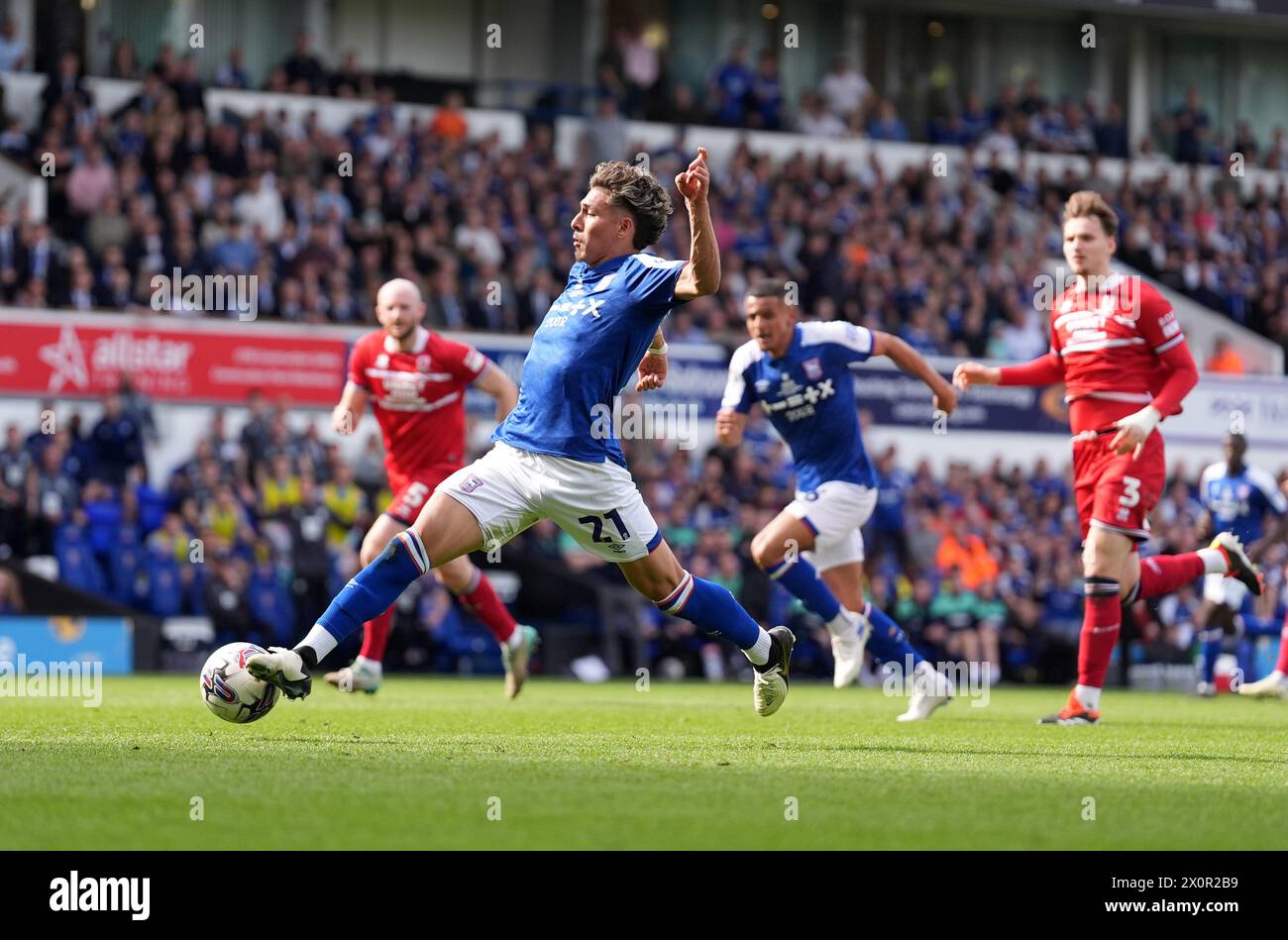 Ipswich Town's Jeremy Sarmiento shoots during the Sky Bet Championship ...