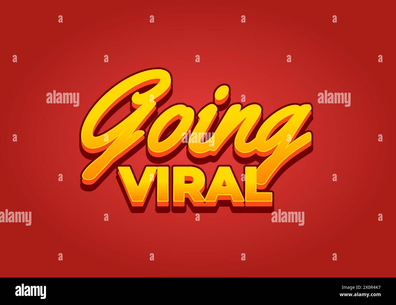 Going viral. Text effect design in eye catching color and 3D look ...