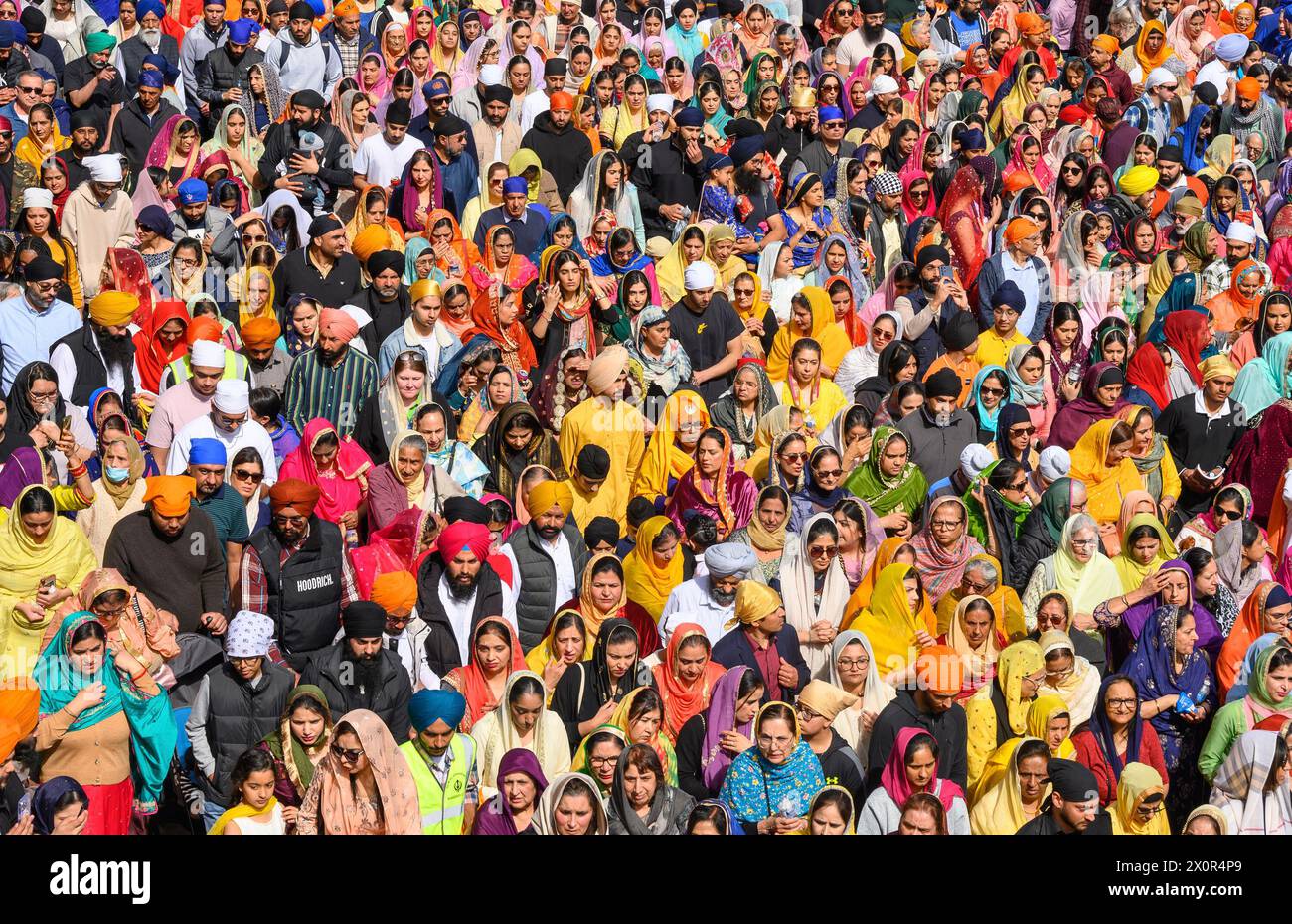 Gravesend, Kent, UK. 13th April. The town's large Sikh community ...