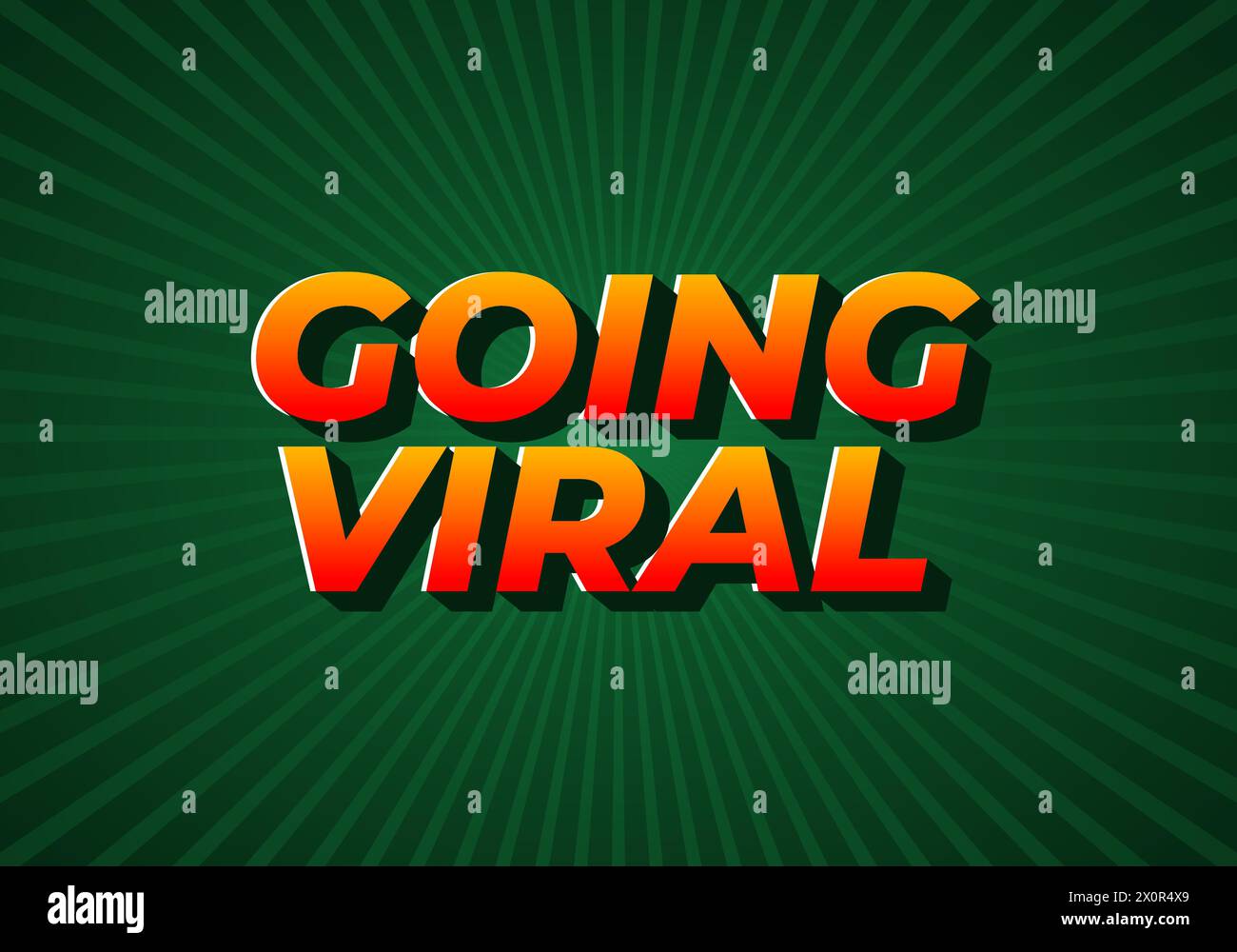 Going viral. Text effect design in eye catching color and 3D look ...