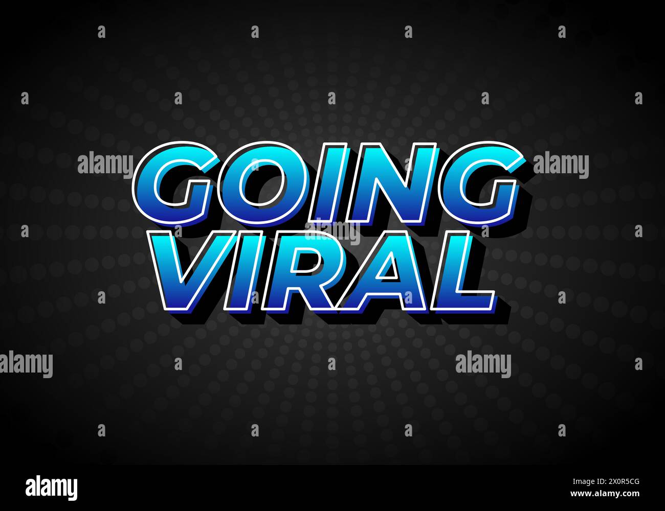 Going viral. Text effect design in eye catching color and 3D look ...