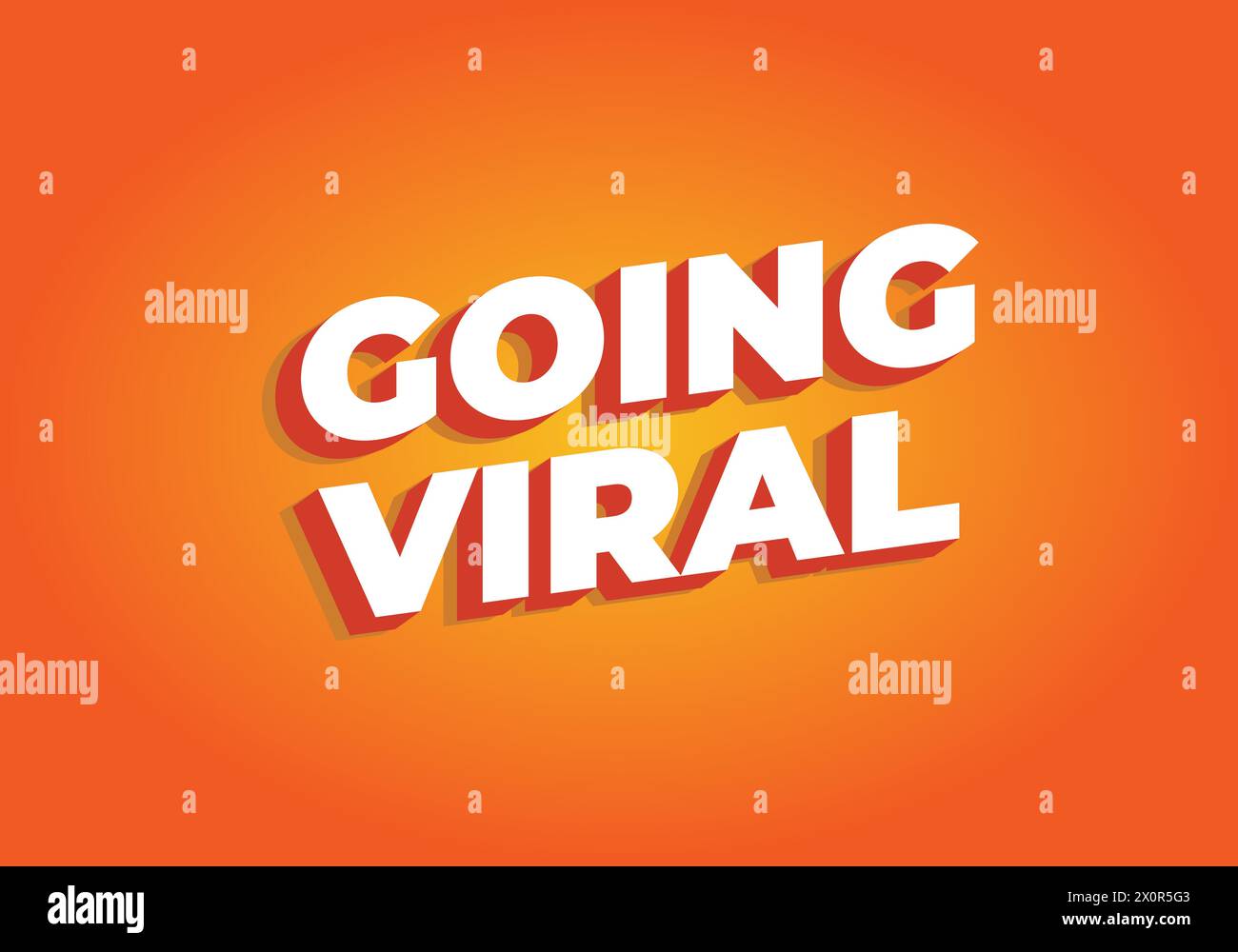 Going viral. Text effect design in eye catching color and 3D look ...