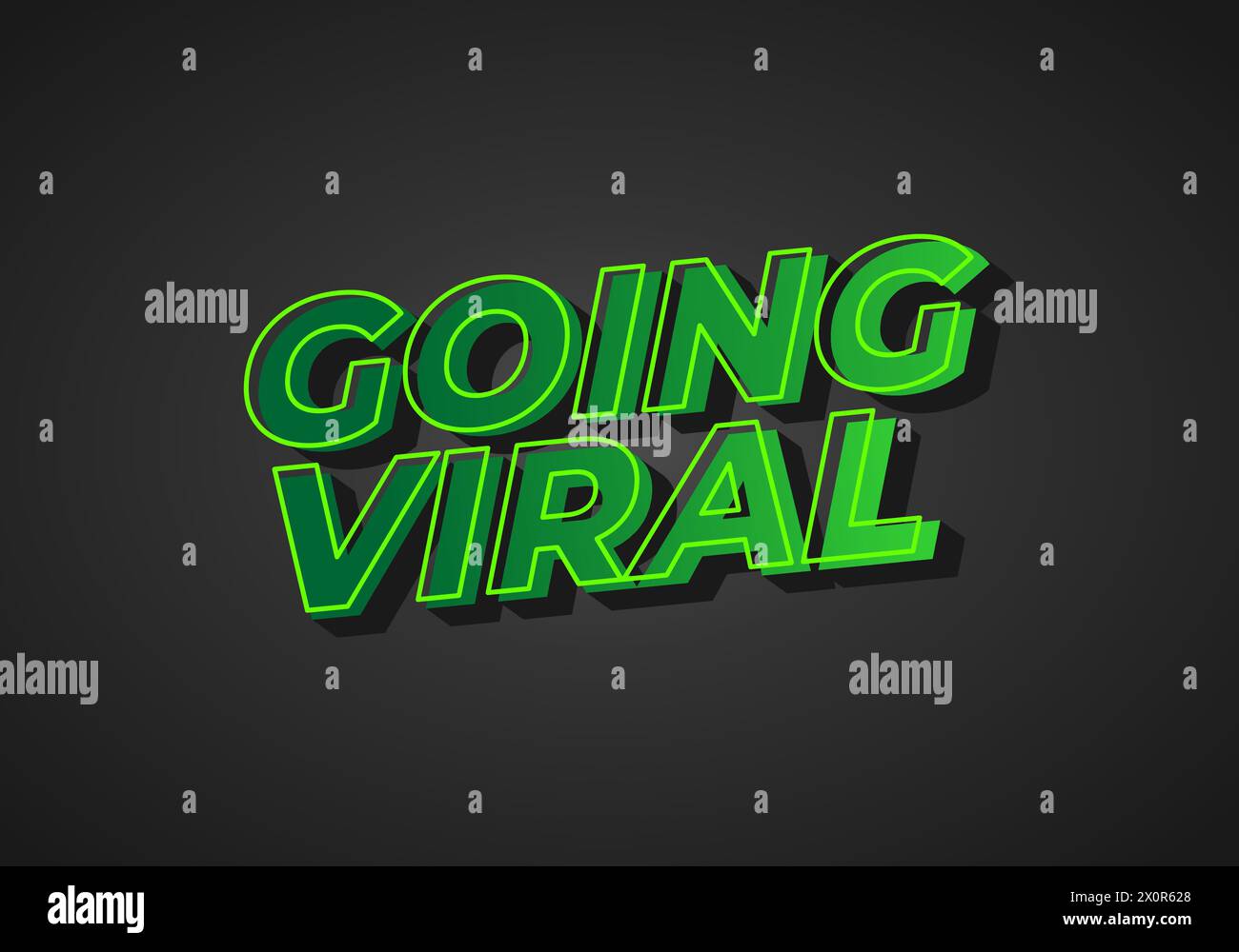 Going viral. Text effect design in eye catching color and 3D look ...