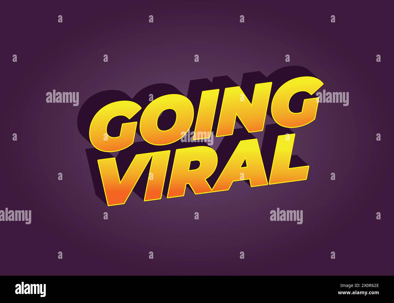 Going viral. Text effect design in eye catching color and 3D look ...