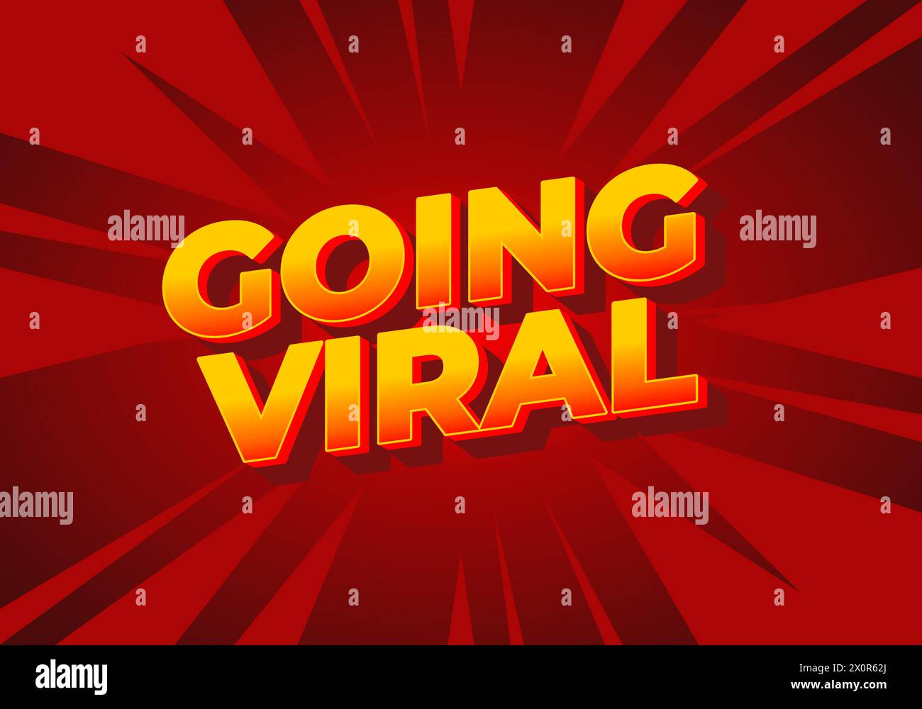 Going viral. Text effect design in eye catching color and 3D look ...