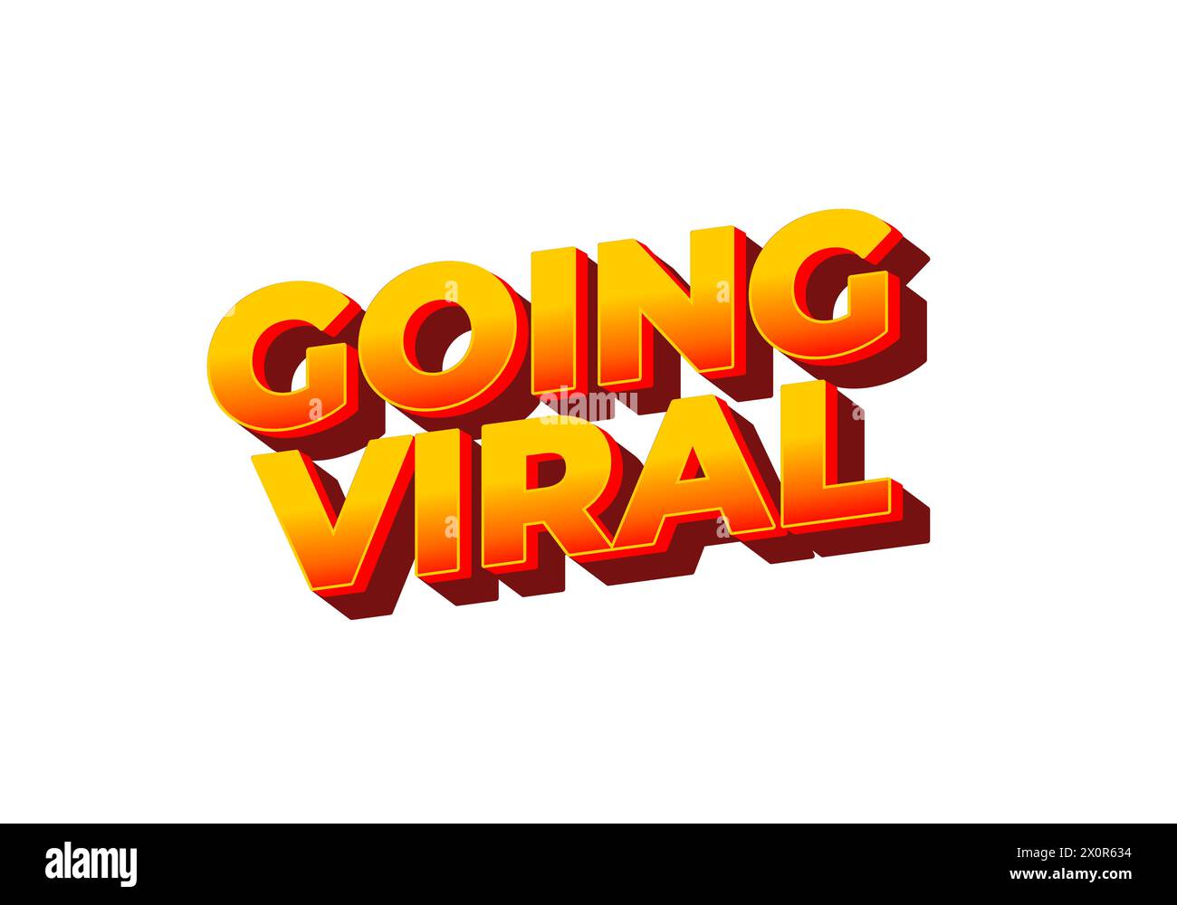 Going Viral Text Effect Design In Eye Catching Color And 3d Look
