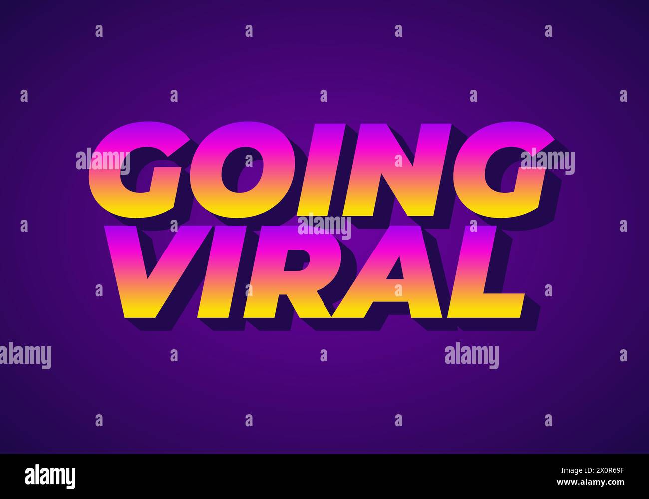 Going viral. Text effect design in eye catching color and 3D look ...