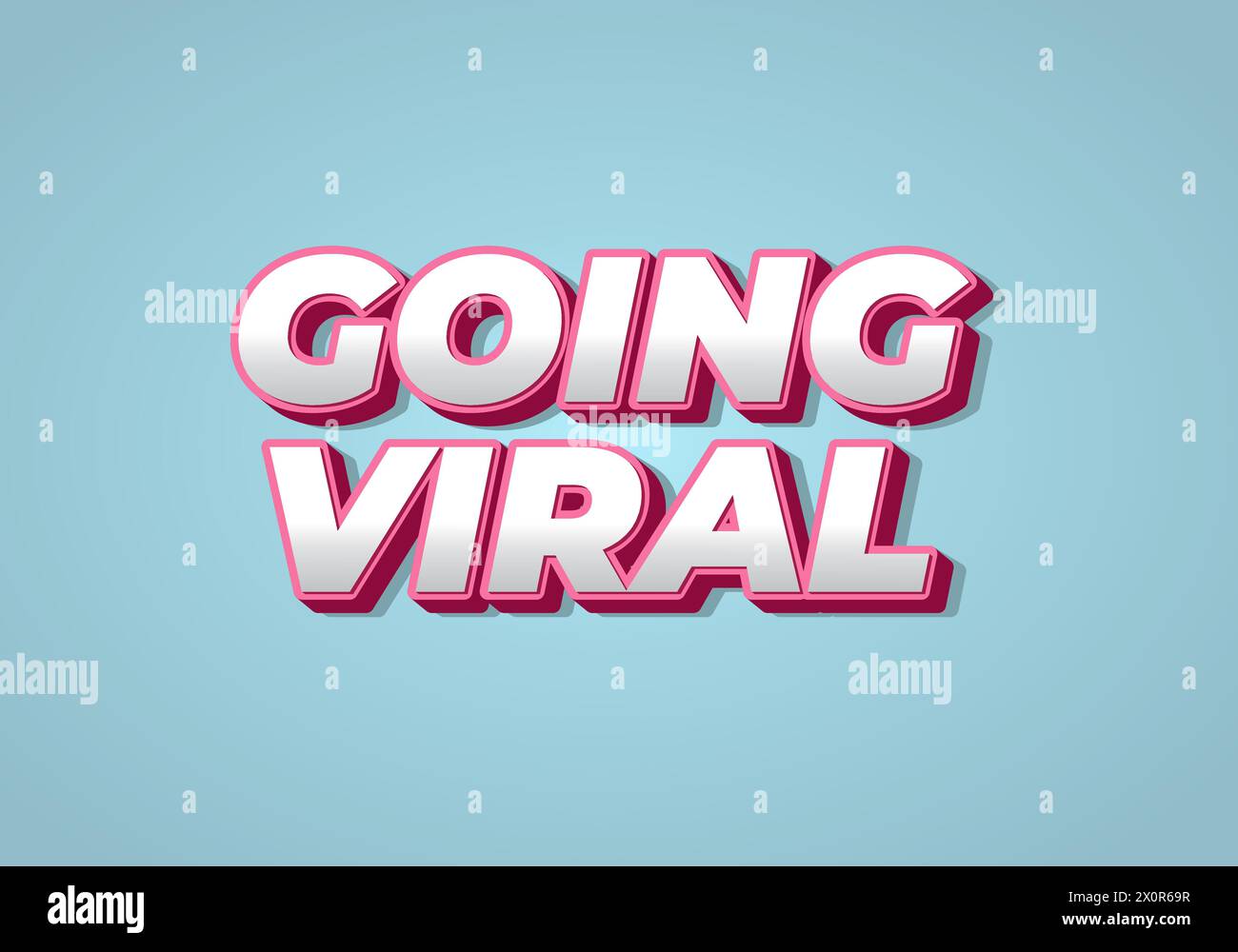 Going Viral Text Effect Design In Eye Catching Color And 3d Look