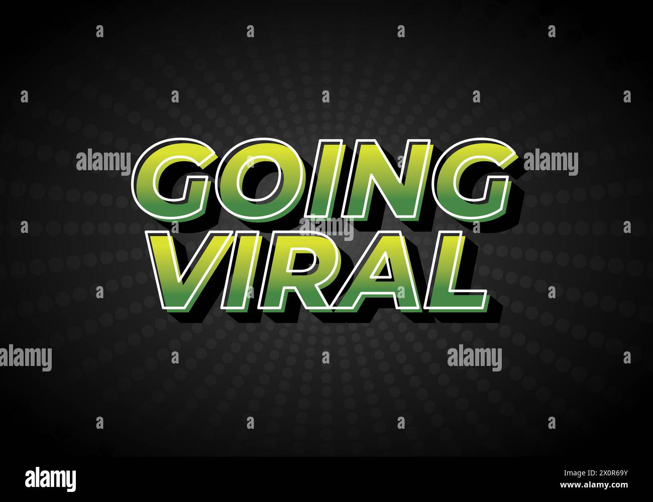 Going viral. Text effect design in eye catching color and 3D look ...